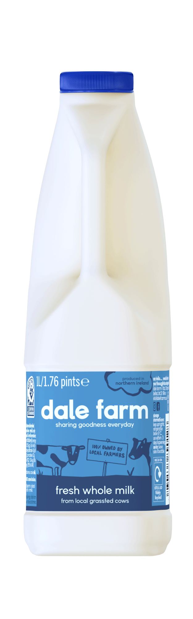 Fresh Pasteurised Whole Milk 1 Litre Dale Farm Fresh Pasteurised Whole Milk 1 Litre Dale Farm